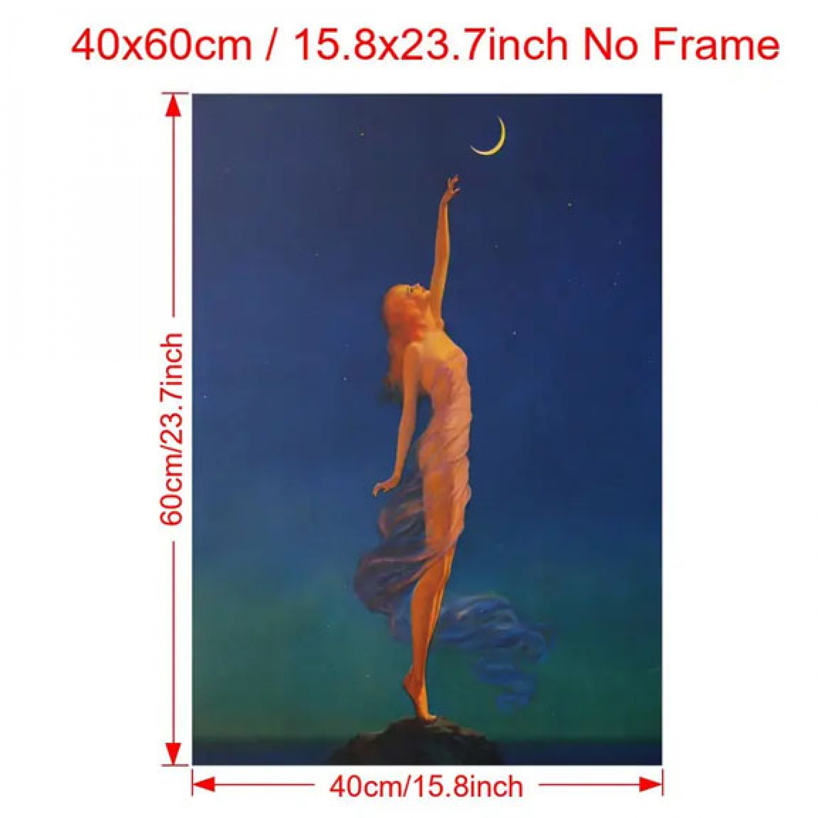 Reaching for the Moon, Print on Canvas...Edward Mason Eggleston 16 x 24 ...